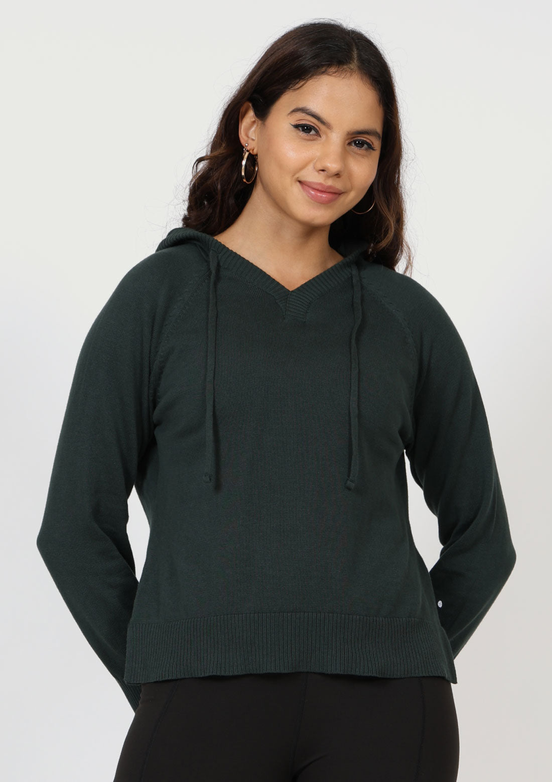 Full Sleeves Relaxed Fit Cotton Hoodie with Adjustable Drawstring