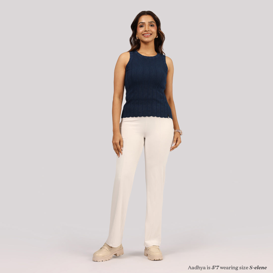 Straight Pants with 2 Zipper Pockets