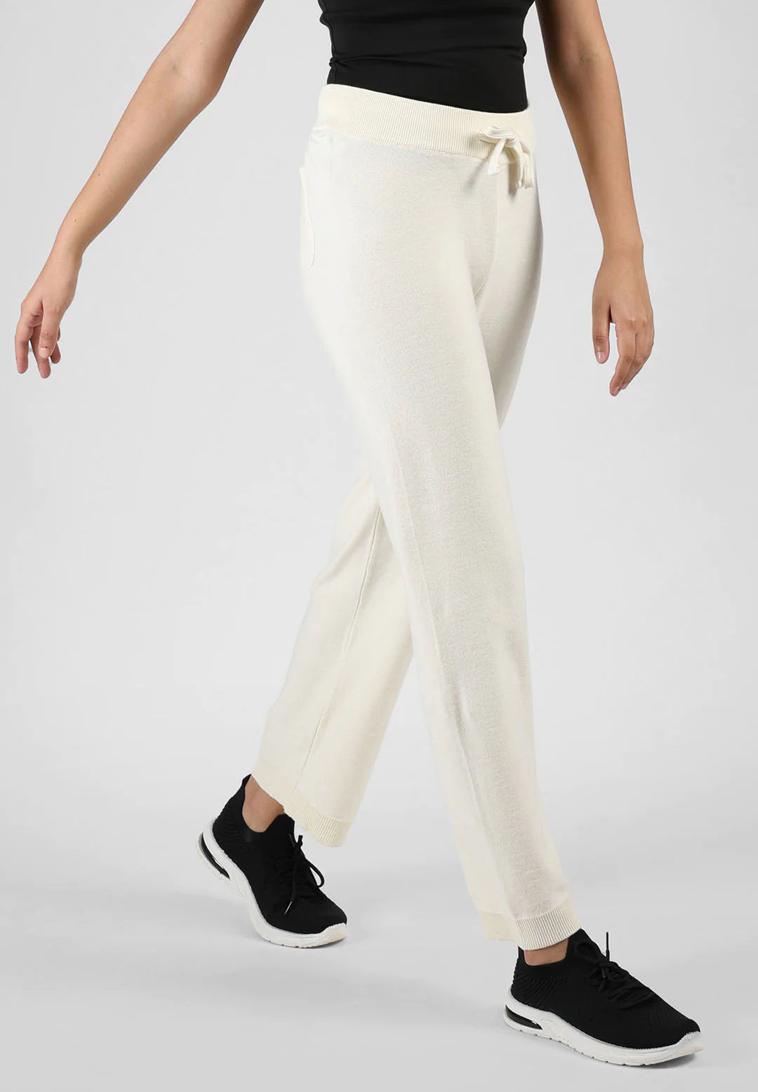 Mid-Rise Cotton Pants with 2 Pockets